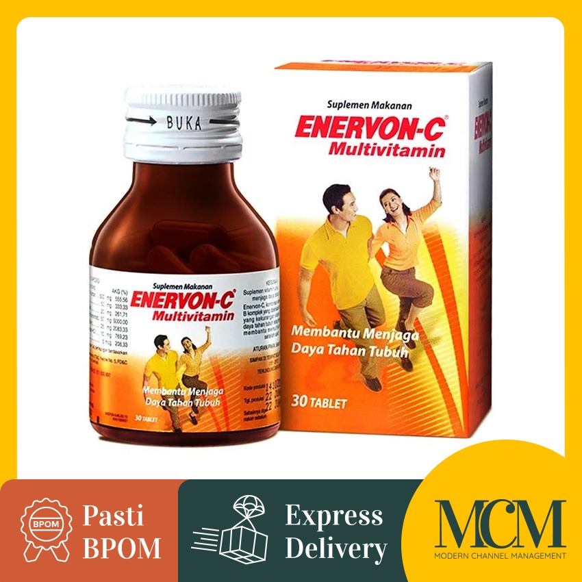 Jual Suplemen Vitamin - Enervon-C Multivitamin - 30 Tablet | Shopee ...