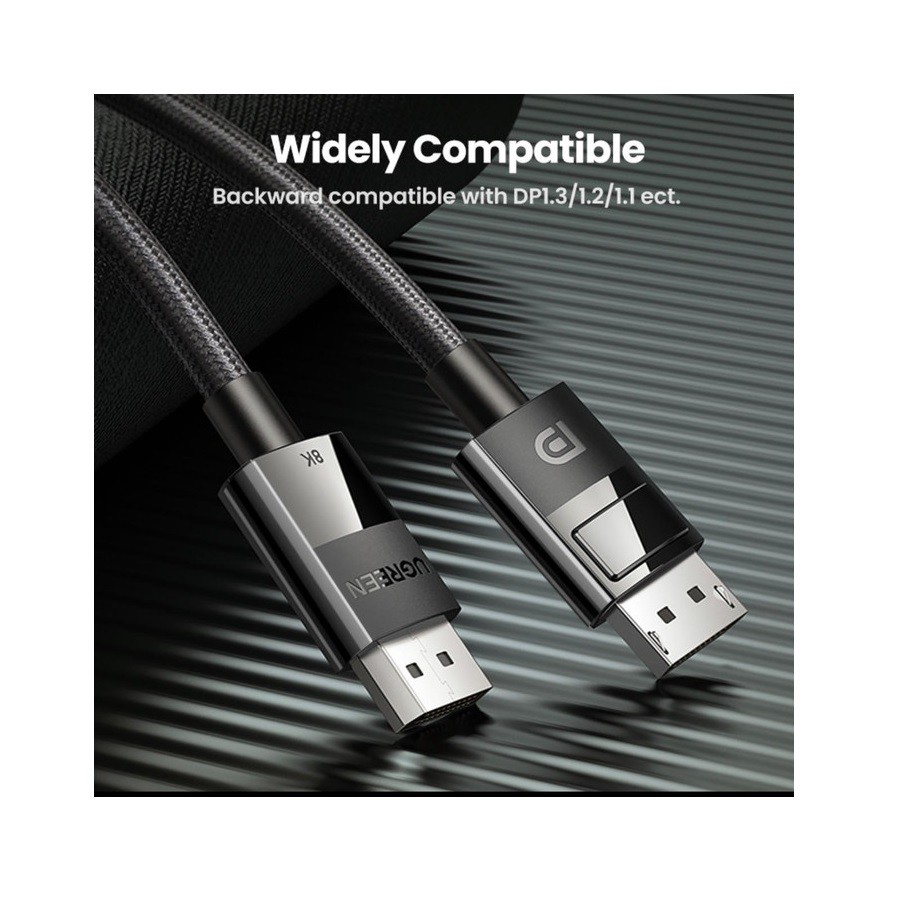 Jual UGREEN Displayport 8K/60Hz DP 1.4 Cable Braided 2 Meter 80392 ...