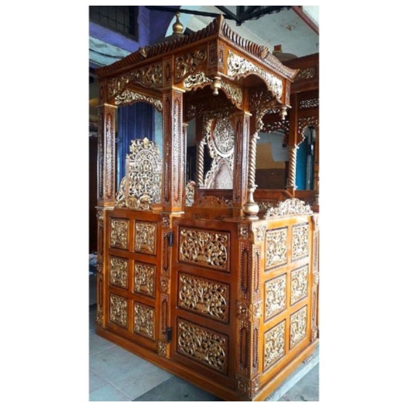 Jual Mimbar Masjid Full Ukir Gebyok Khas Jepara + Tiang 10cm dan ...