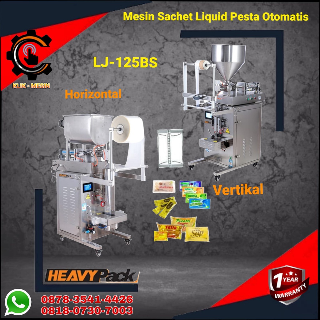 Jual Mesin Packing SACHET Otomatis Liquid Pasta LJ-125BS HEAVYPACK ...