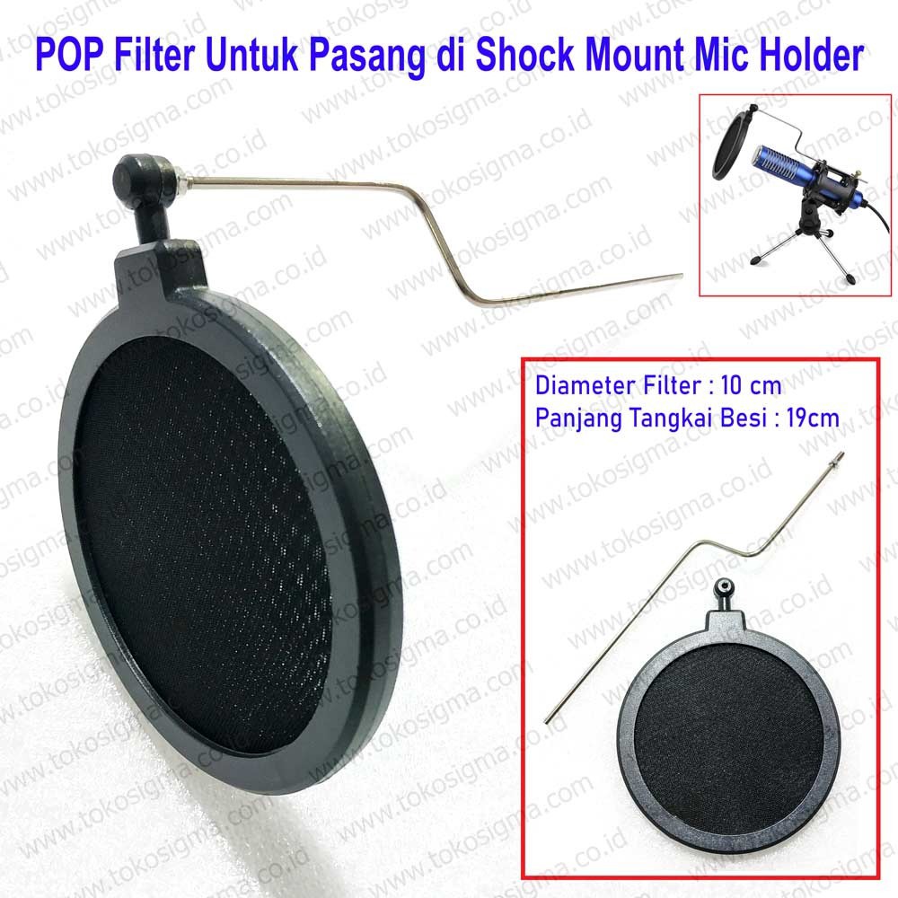 Jual Saringan Kasa Noise 10cm POP Shield Filter Saliva Dust Pasang di ...