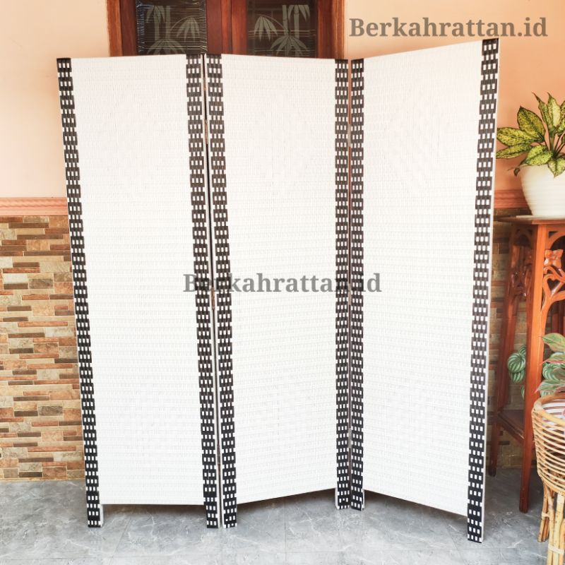 Jual Sekat Ruangan Minimalis Portable / Pembatas Ruangan Lipat Rotan ...