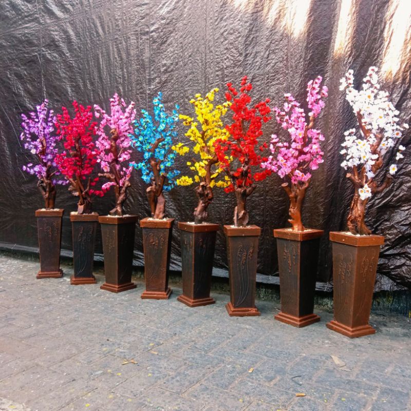 Jual HIASAN SUDUT RUANGAN+POT // TINGGI 120CM LENGKAP VAS BEBATUAN ...