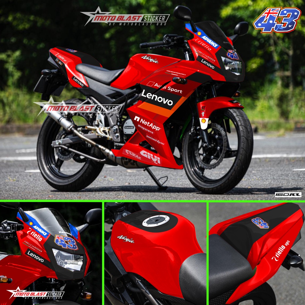 Jual Decal Sticker Motor Motoblast - Ninja 150RR New Livery Desmo GP ...