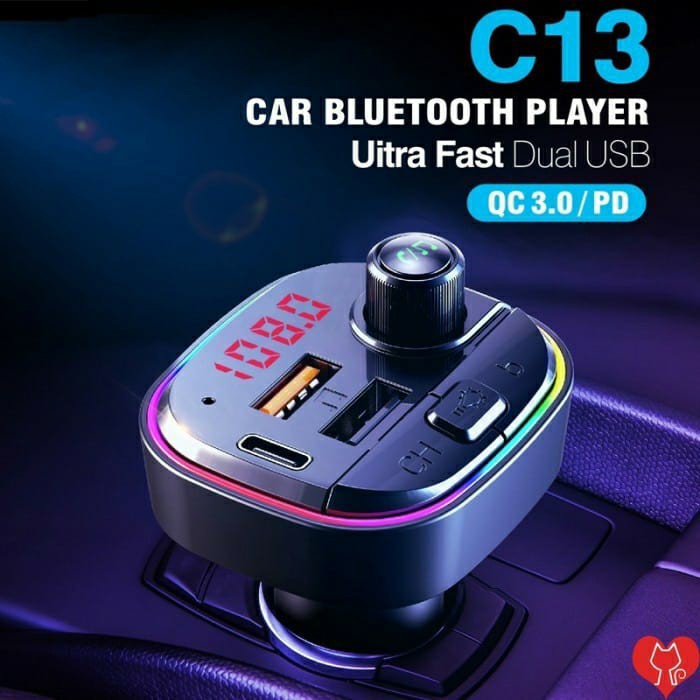 Jual Modulator C13 CAR FM MODULATOR BLUETOOTH RECEIVER CAR CHARGER FM ...