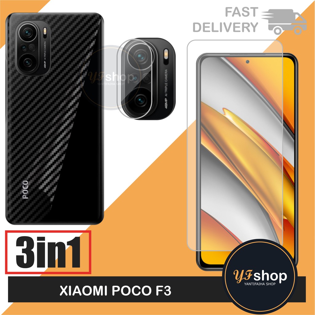 Jual Paket 3in1 Tempered Glass Layar Poco M3 / Poco F3 Free Tempered ...