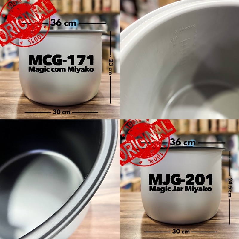 Jual Panci Magic Com Miyako Original, untuk ukuran jumbo 6 liter MJG ...