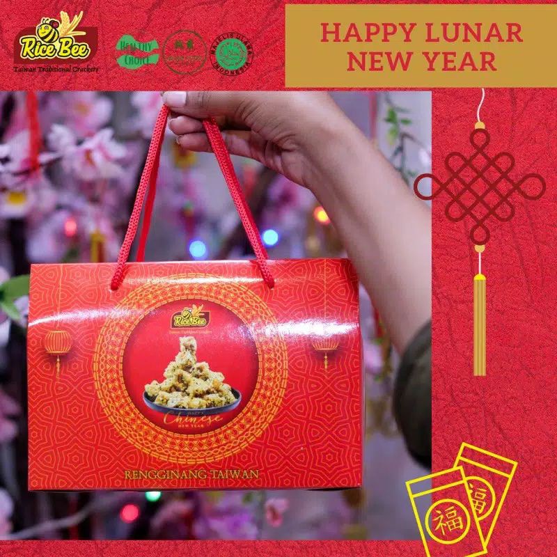 Jual Rice Bee Crackers Almond cemilan sehat cemilan keluarga makanan ...