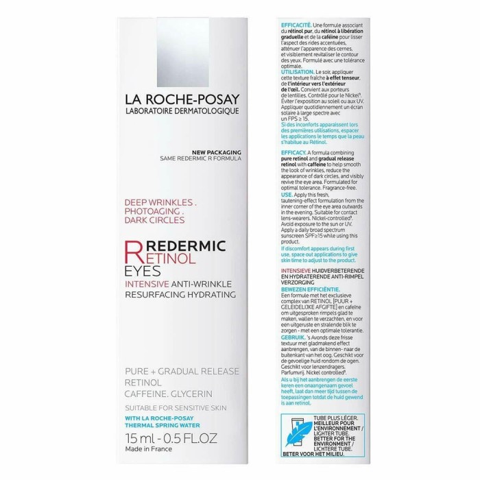 Jual LA ROCHE POSAY REDERMIC R EYES INTENSIVE RETINOL EYE CREAM 15ml ...