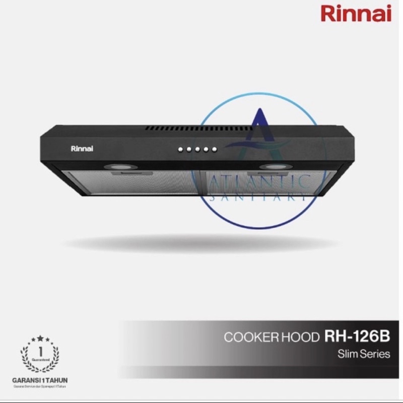 Jual Cooker Hood Rinnai RH 126B / slim hood rinnai 60cm hitam / RH 126 ...