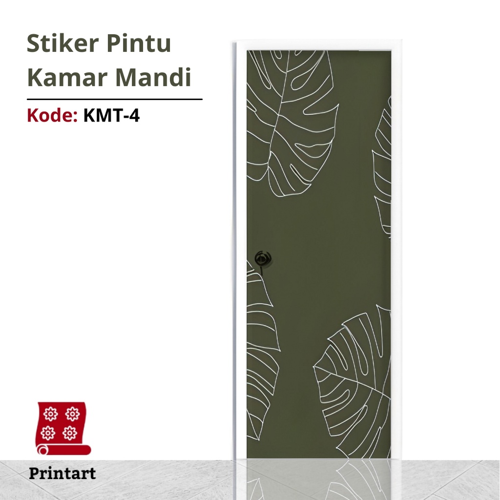Jual Stiker Pintu Kamar Mandi Toilet Motif Tropical Kode KMT-4 | Shopee ...
