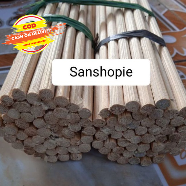 Jual Stik Bambu Lidi Bulat Per ikat isi 50 batang P 50 cm L 5 mm ...