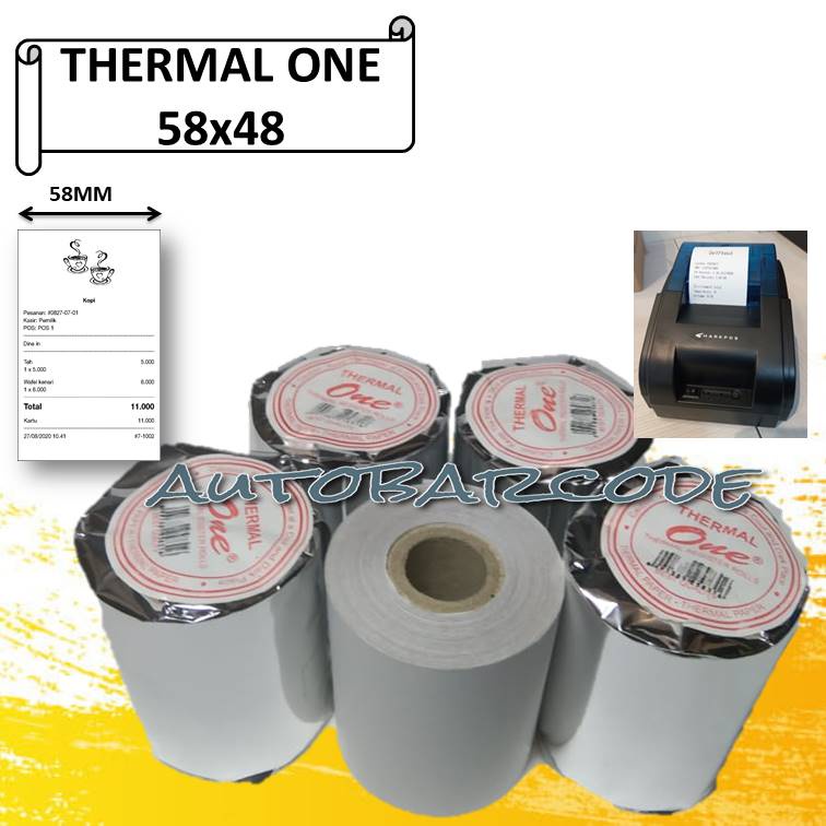 Jual Thermal One 57X47 Printer Thermal 58MM Kertas Struk Nota Kasir ...