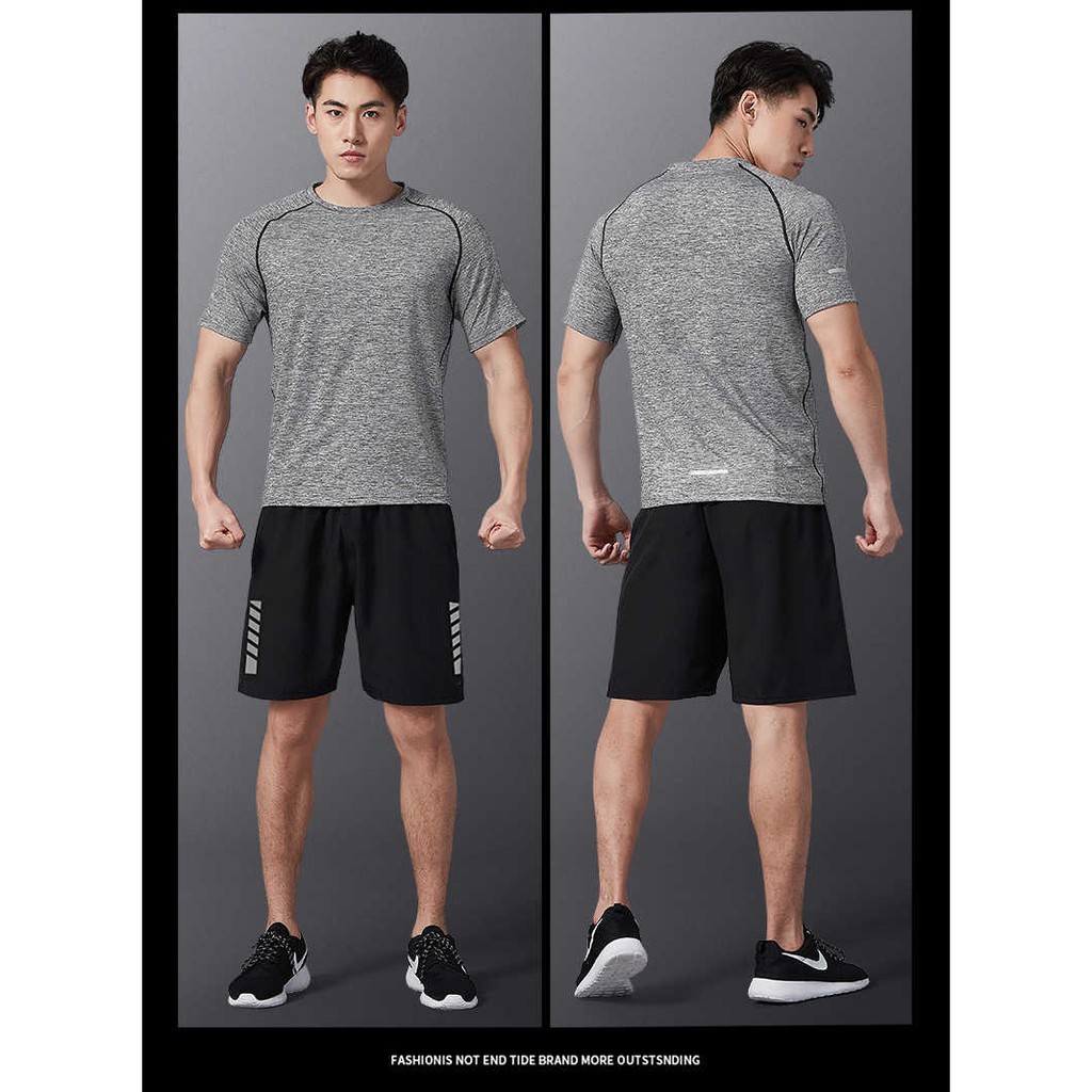 Jual Oppa Style Shop Sport Set Baju Kaos Training Pria Gym Lari Sepeda ...