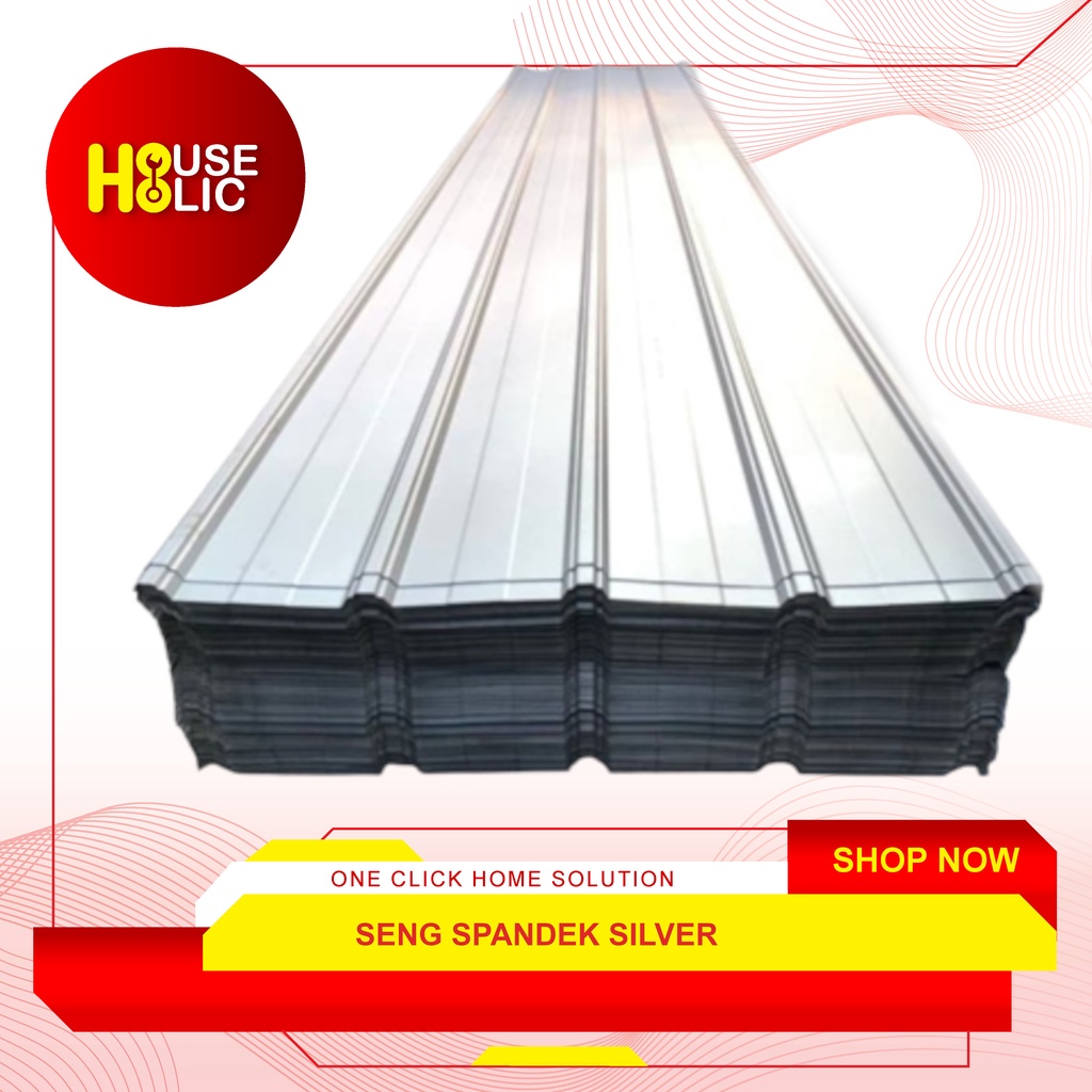 Jual Atap Seng Spandek Ombak Spandex 5 Gelombang Spandeck Polos ...