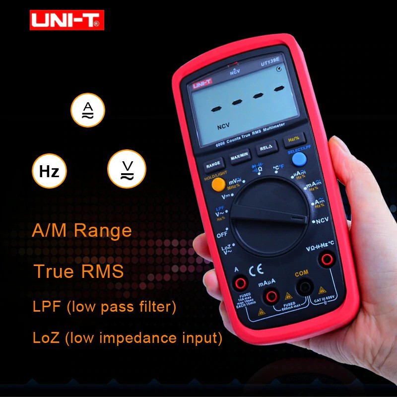 Jual FREE ONGKIR UNI-T UT139E Digital Multimeter Auto Range True RMS ...