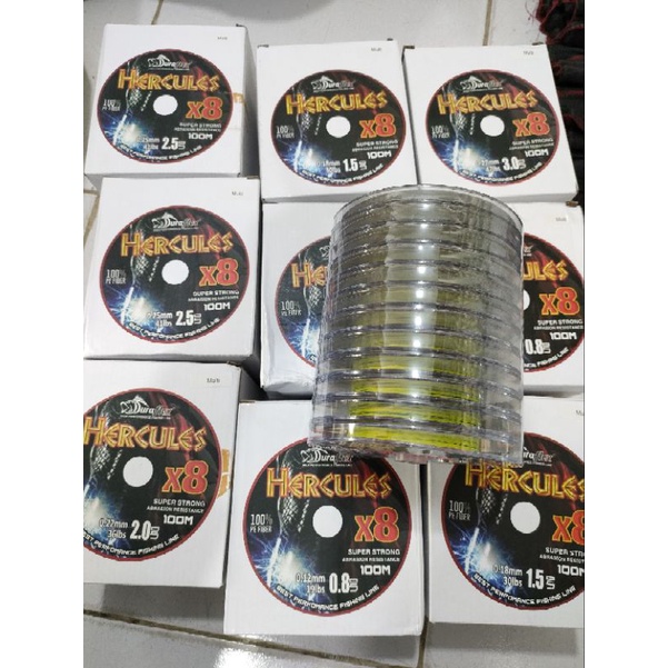 Jual senar pe hercules duraflex x8 multi colur | Shopee Indonesia