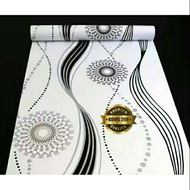 Jual DIAMOND cakra hitam Wallpaper Sticker dinding gelombang hitam ...