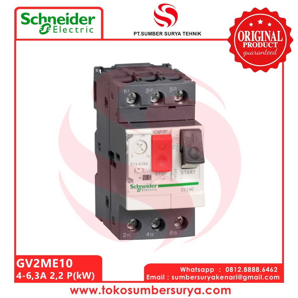 Jual Motor Circuit Breaker GV2ME10 Saklar Listrik ON OFF SNI Asli Ori ...