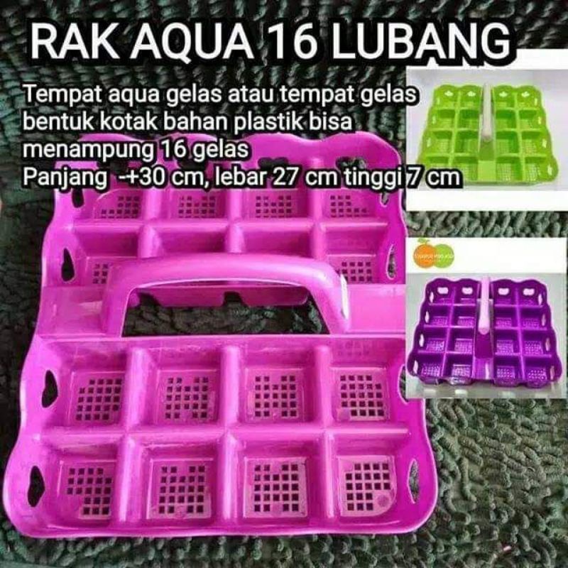 Jual RAK AQUA 16 LOBANG / TEMPAT MINUM MINUMAN GELAS 16 LUBANG / 16 ...
