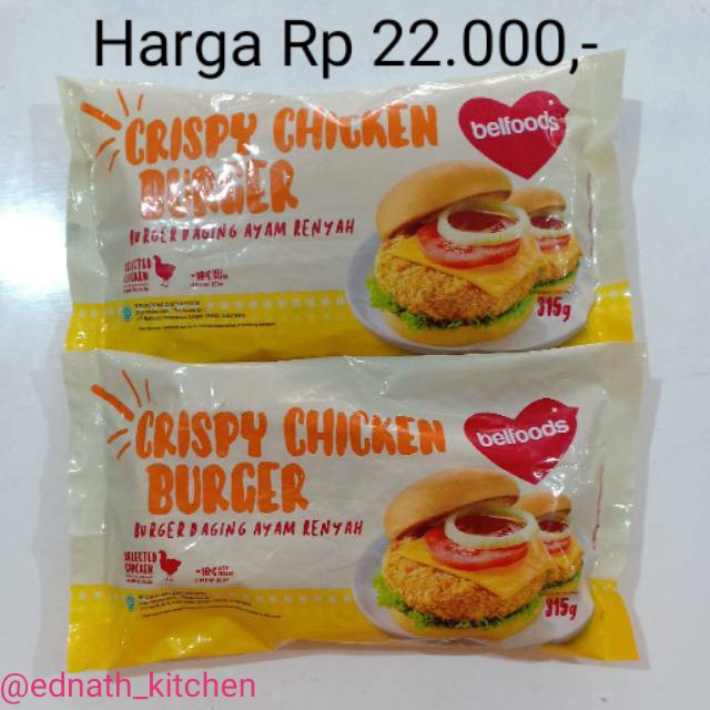 Jual BELFOODS Crispy Chicken Burger 315gr | Shopee Indonesia