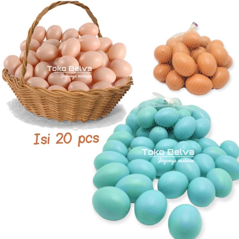 Jual Mainan telur telor ayam bebek isi 20 butir | Shopee Indonesia