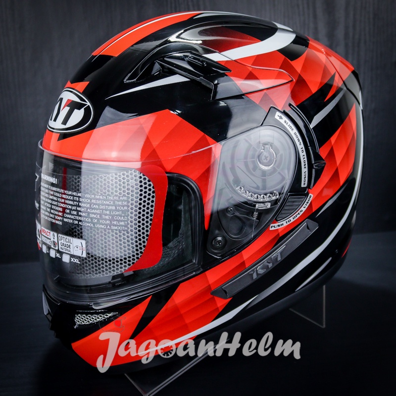 Jual KYT K2 Rider DIAMOND | BLACK RED | FULLFACE | DOUBLE VISOR ...