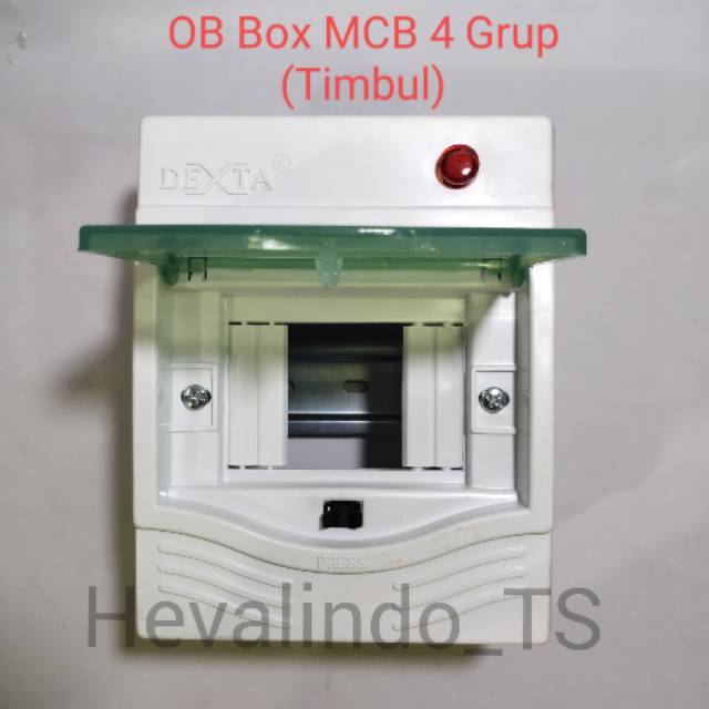 Jual OB Box MCB 4Grup + lampu Timbul Tanam , 2 FUNGSI IB OB Box Stut 4 ...