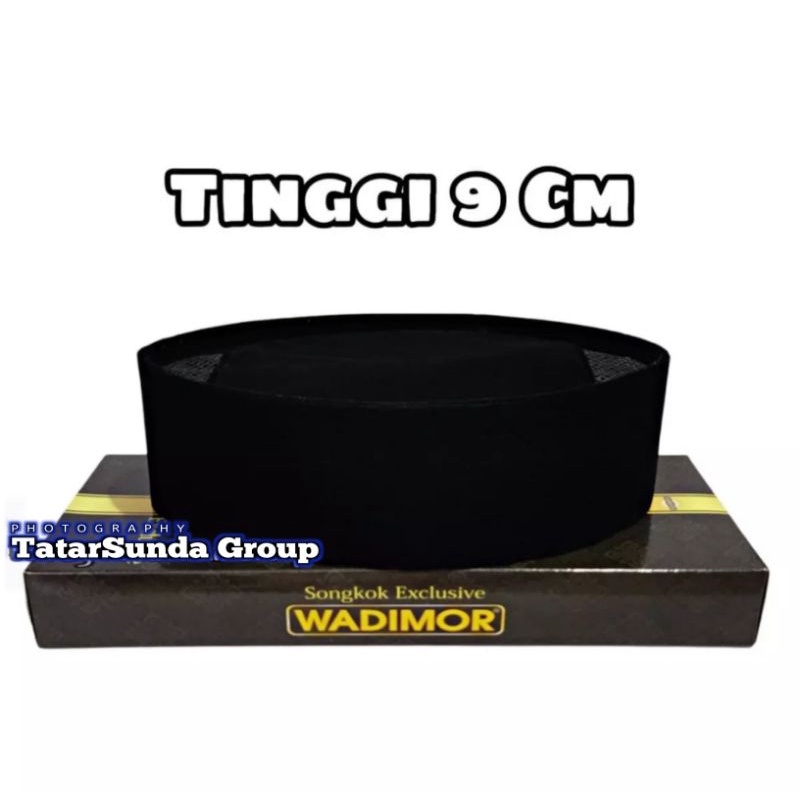 Jual Peci Hitam Wadimor Original Tinggi 9 Cm Standar Hitam Polos Ac Songkok Kopiah Nasional ...
