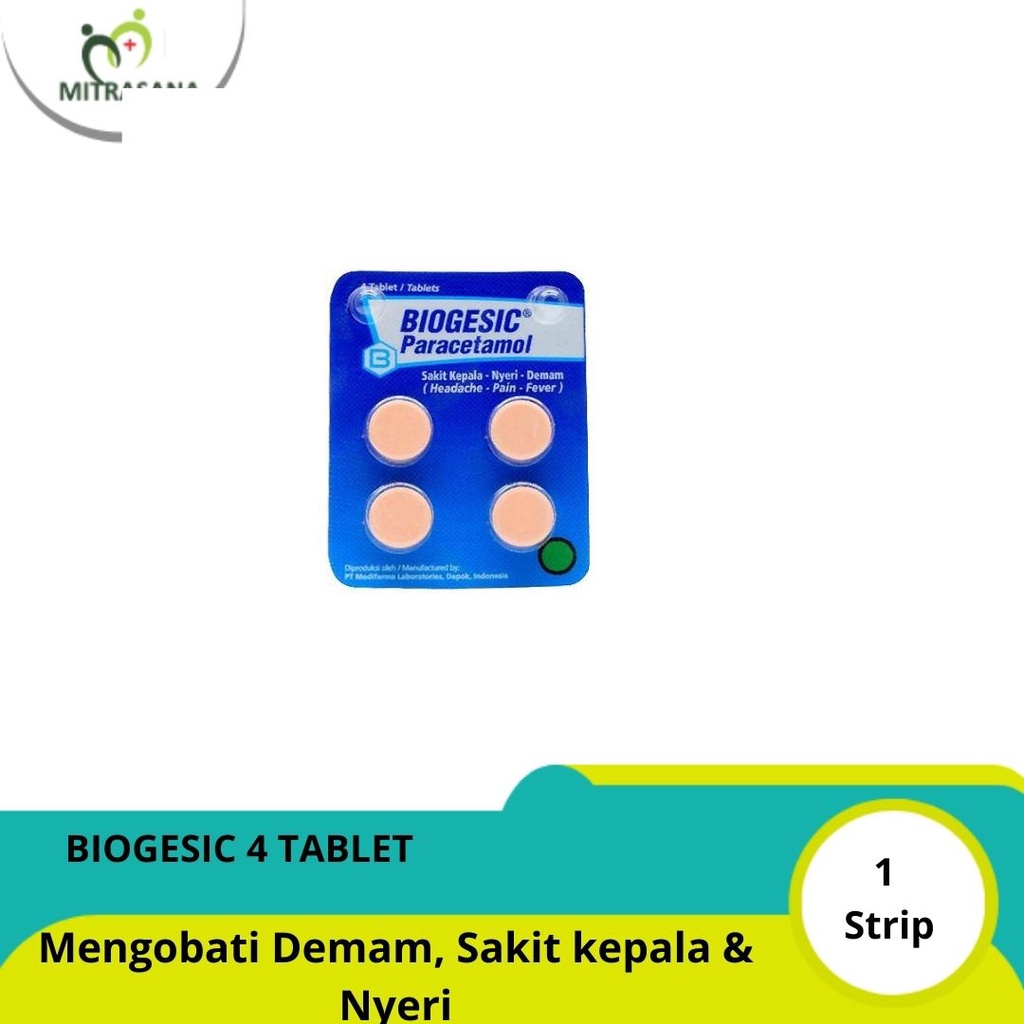Jual Biogesic 500 Mg - Obat Parasetamol / Pereda Nyeri - Otot | Shopee ...