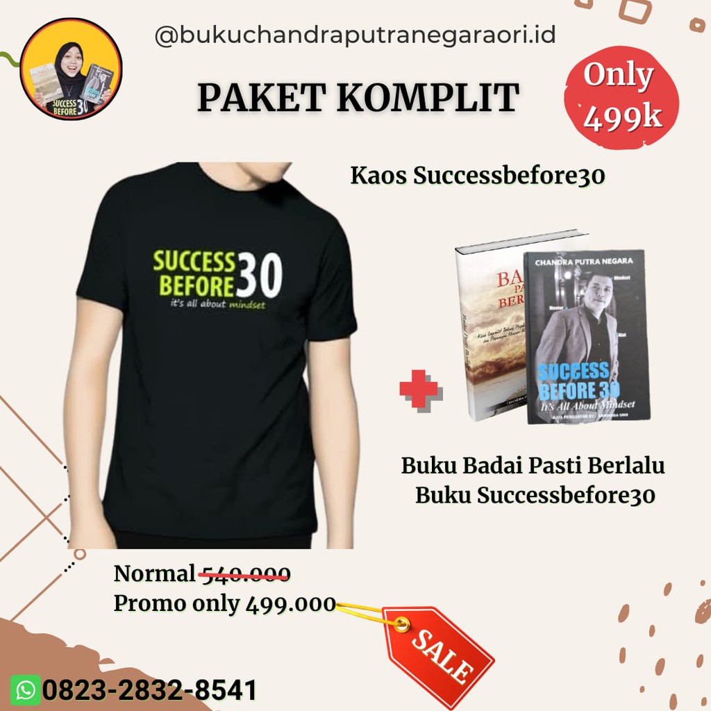 Jual Buku Chandra Putra Negara Badai Pasti Berlalu Success before 30 SB30 Original Free TTD ...