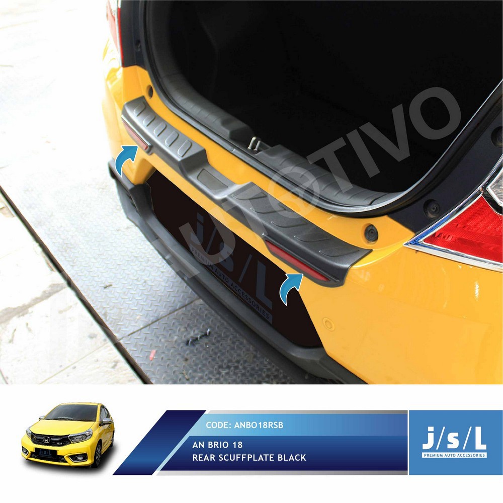 Jual JSL Sillplate Belakang Hitam Reflektor All New Brio 2018 Scuff Plate Shopee Indonesia