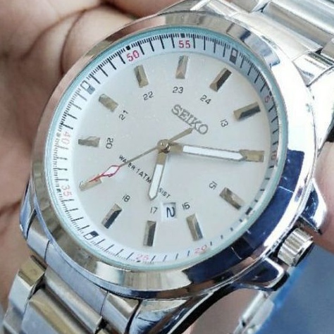 Jual Jam Tangan Pria Saiko Rantai Stainless Tanggal Aktif | Shopee ...