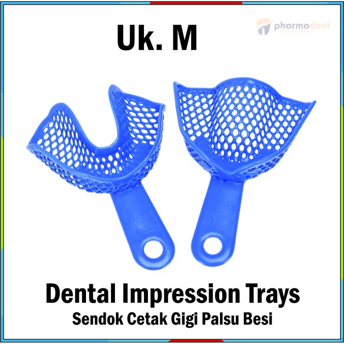 Jual Sendok Cetak Gigi Palsu Besi Dental Impression Trays (S, M dan L ...