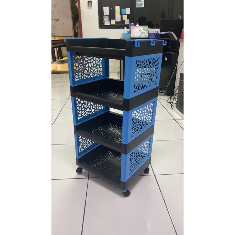 Jual Rak yoyo susun 4/ rak susun plastik / rak plastik dilengkapi roda ...