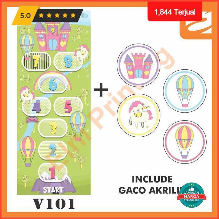 Jual Mainan Anak 10.10 Engklek Jumbo / Hopscotch / Tapak Gunung - V101 Promo | Shopee Indonesia