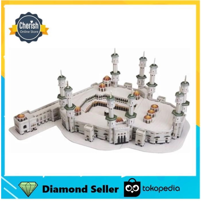 Jual Miniatur Puzzle 3D Masjid Al Haram Mekah Kabah - Bangunan Terkenal ...