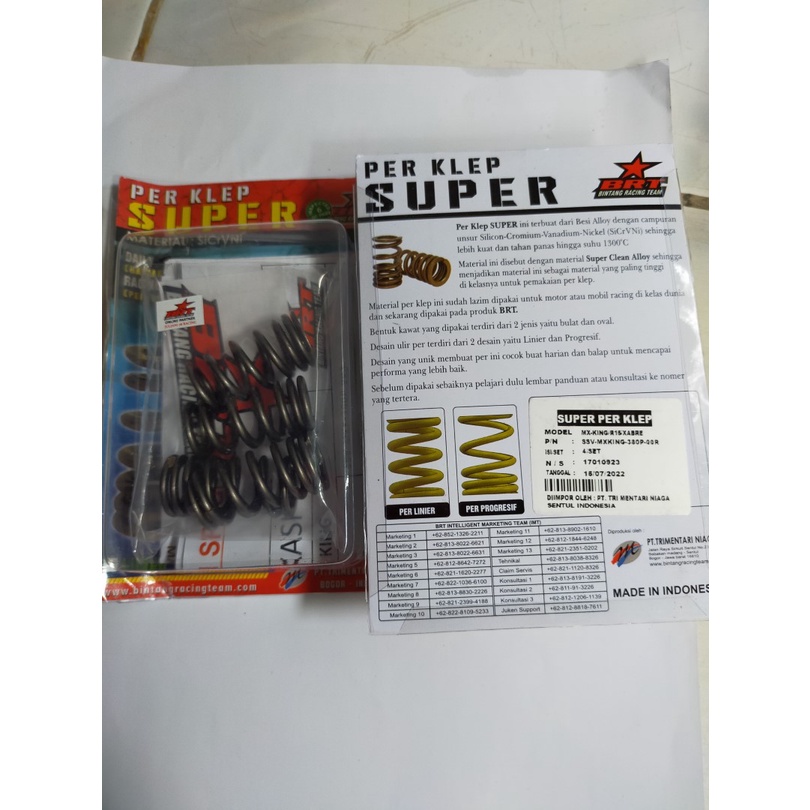 Jual Per Klep Super BRT MX King/R15/Xabre | Shopee Indonesia