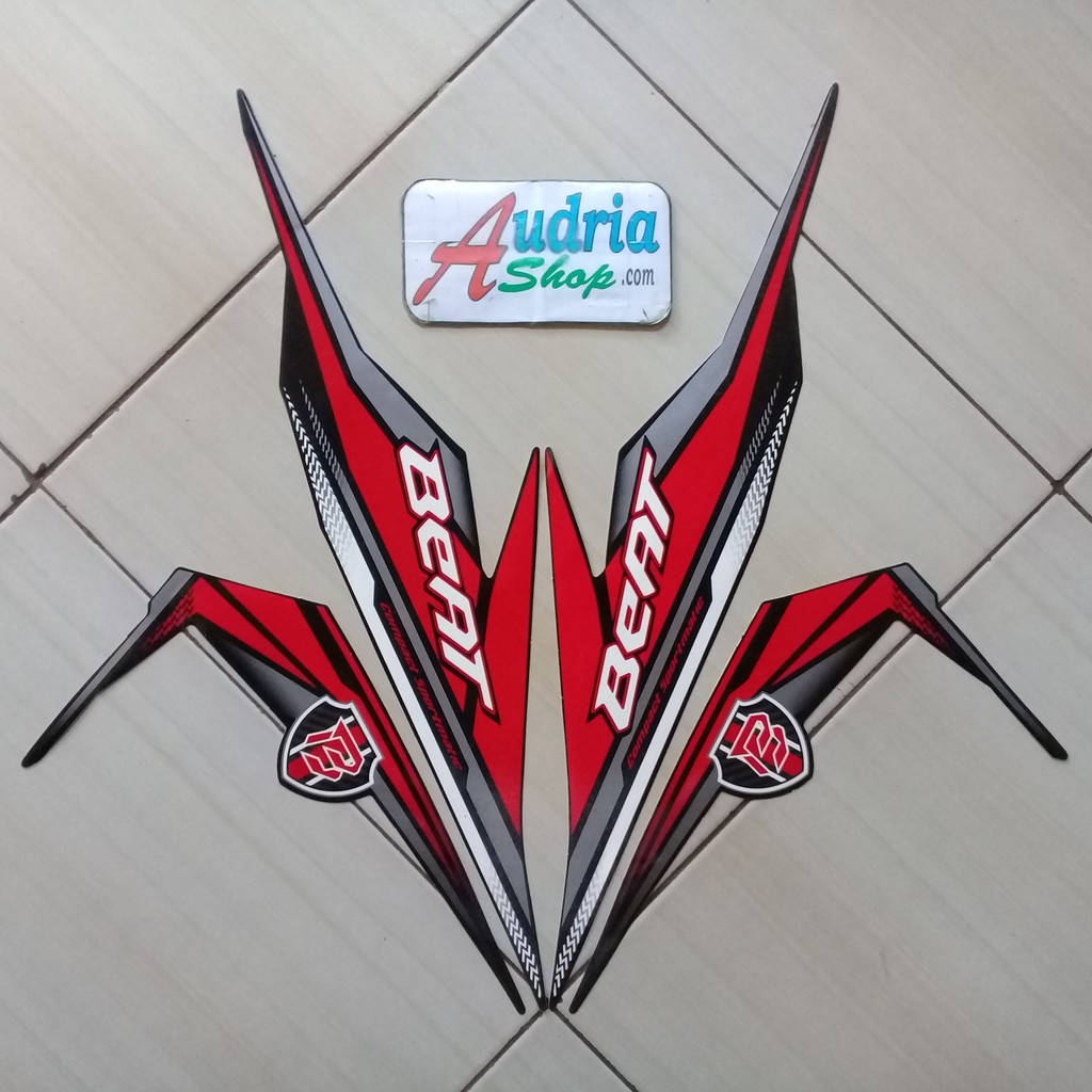 Jual Striping Stiker Motor Honda Beat Cbs FI 2019 Hitam-Merah | Shopee ...