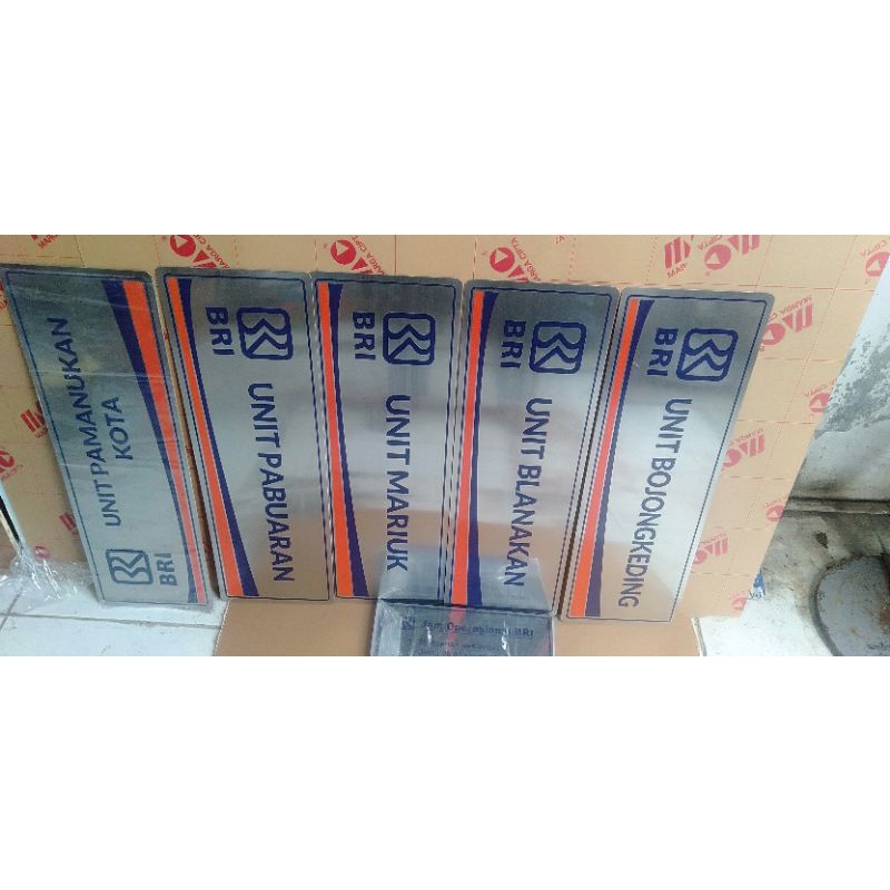 Jual Unit Kerja bank BRI (plat stainless steel) | Shopee Indonesia