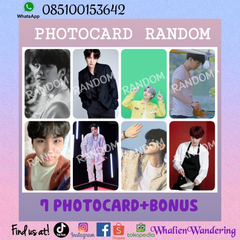 Jual 🇰🇷 RANDOM Photocard SG Suga Min Yoon Gi BTS kpop 🇰🇷 | Shopee Indonesia