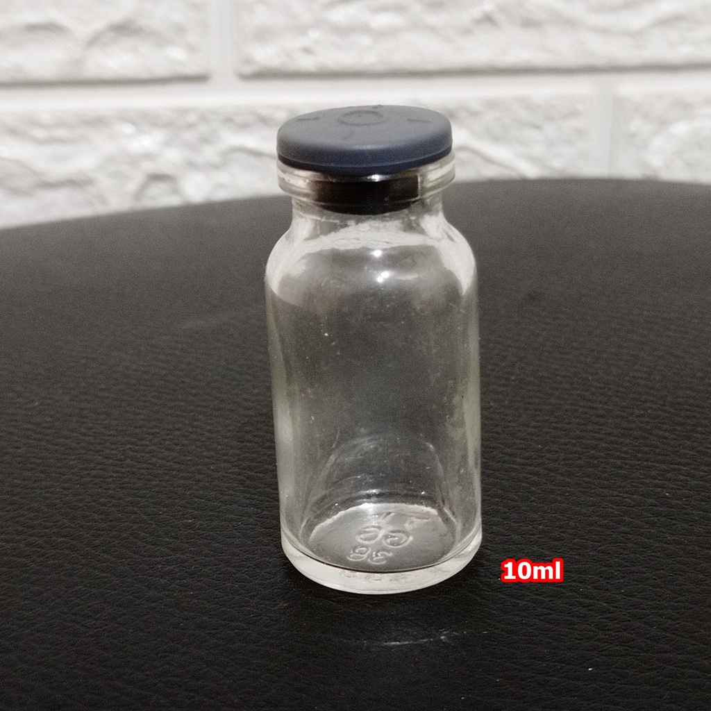 Jual Botol Kaca Vial 10ml 10 ml tutup karet Botol Kaca Mini Botol ...