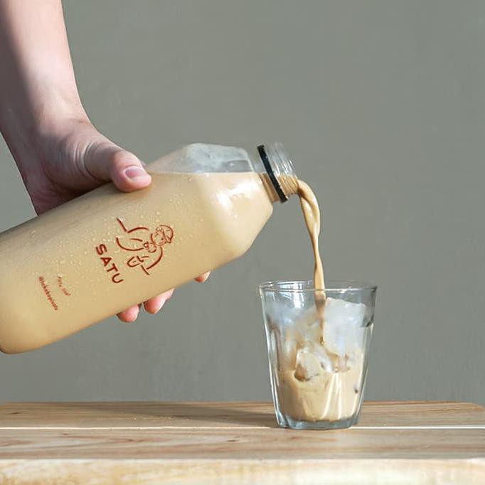 Jual Kopi Susu Satu 1 Liter with Gula Aren - Normal Sugar | Shopee ...