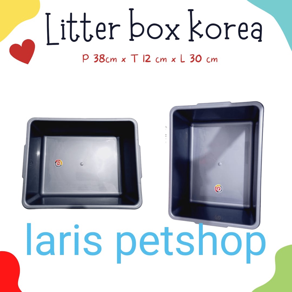Jual Cat Litter Box Bak Pasir Kucing / Tempat Pasir Kucing Toilet Pup ...