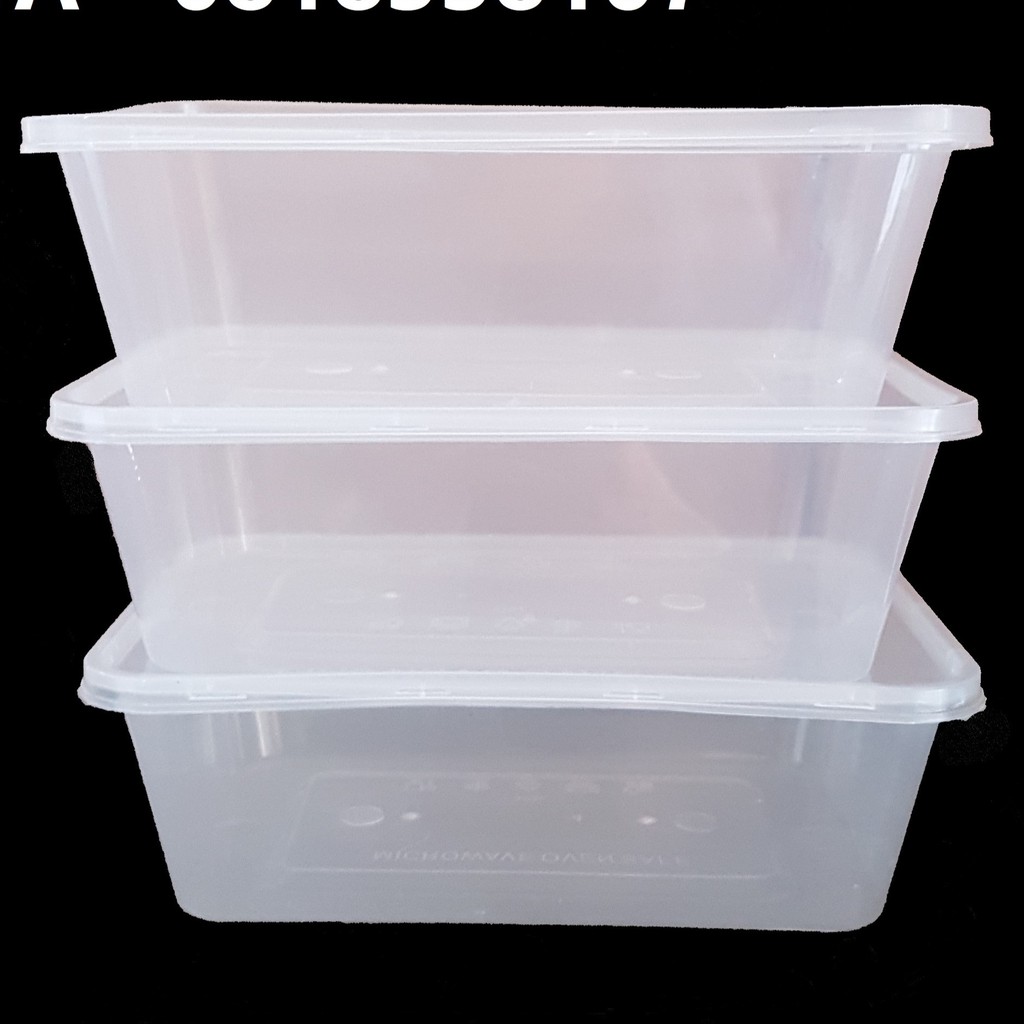Jual Thinwall 750 ml / Food container / Kotak Makan Plastik + Tutup | Shopee Indonesia