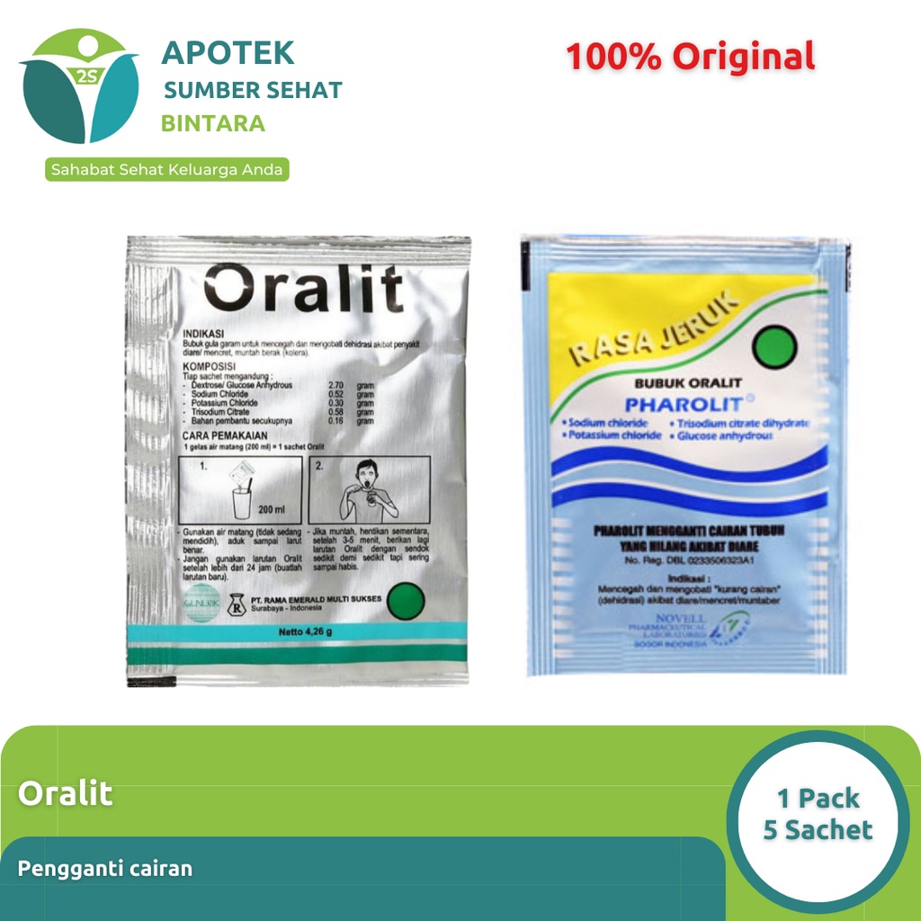 Jual Oralit / Pharolit Pengganti Cairan 5 Sachet | Shopee Indonesia
