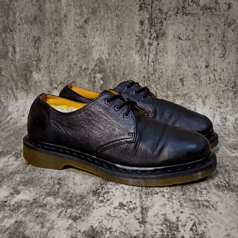 Jual dr martens 1461 3 hole black napa ( docmart second ) | Shopee ...