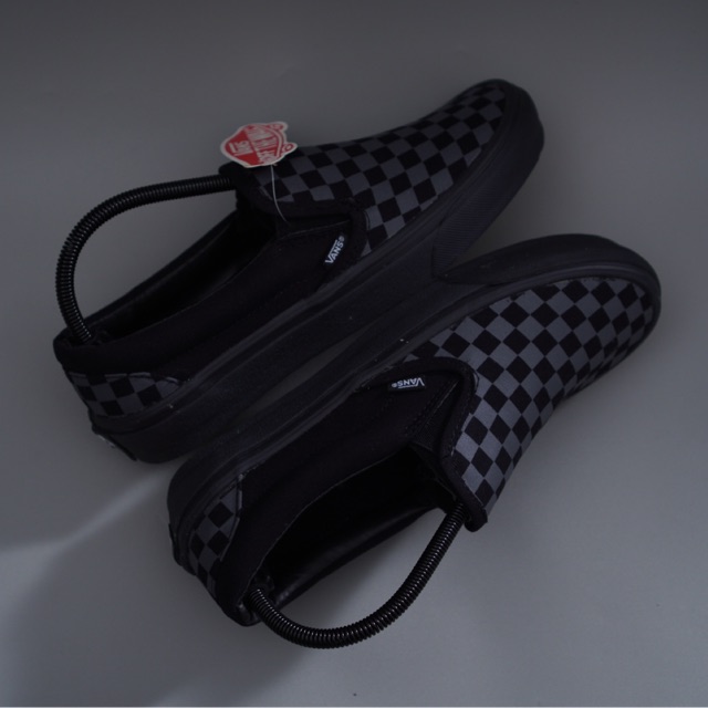 Jual VANS SLIP ON CHECKERBOARD MONO GREY BLACK | Shopee Indonesia