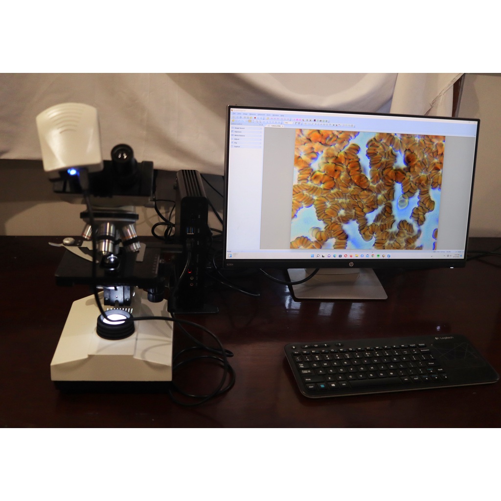Jual Biological Microscope LED +HD Camera Mikroskop biologi Kamera HD ...