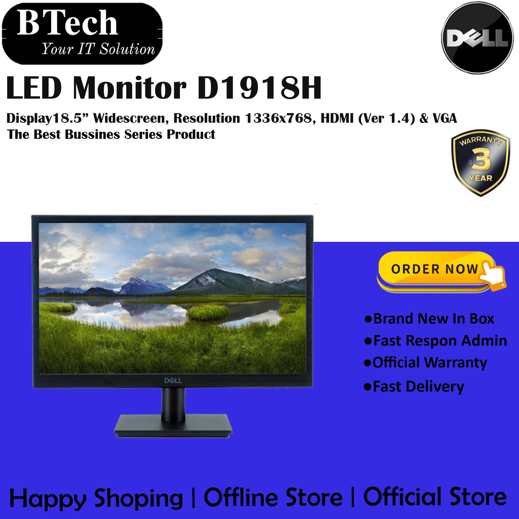 Jual Monitor DELL D1918H 18.5 INCH LED MONITOR | Shopee Indonesia